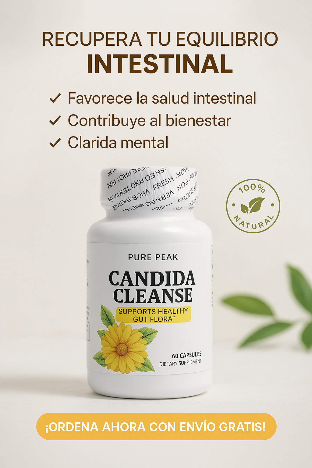 🌿 CÁNDIDA CLEANSE 🍄 60 CÁPSULAS – TerraNova